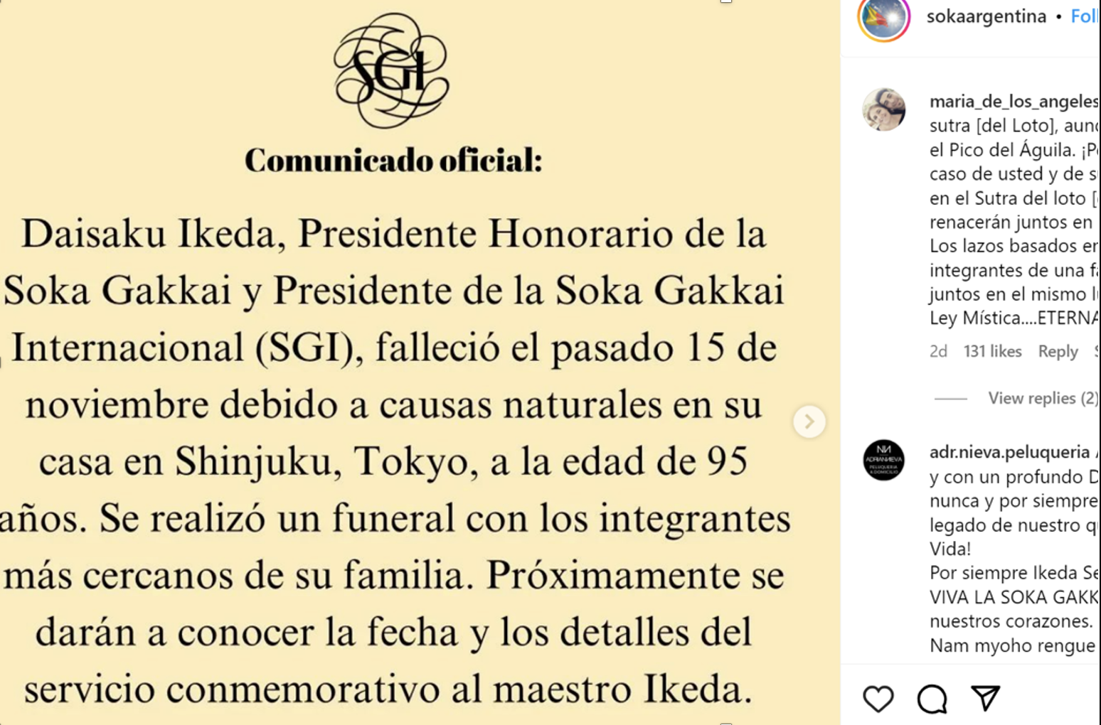 [NEWS] Global SGI Community Grieves on Social Media: Shared Reflections on the Passing of our ...