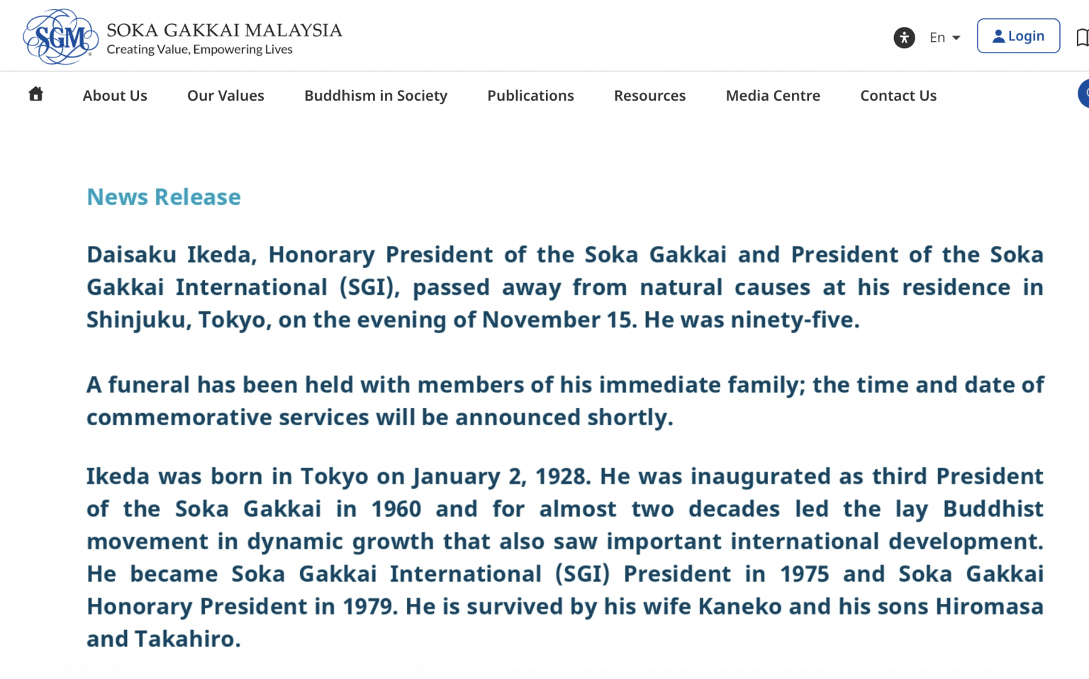 [NEWS] Global SGI Community Grieves on Social Media: Shared Reflections ...